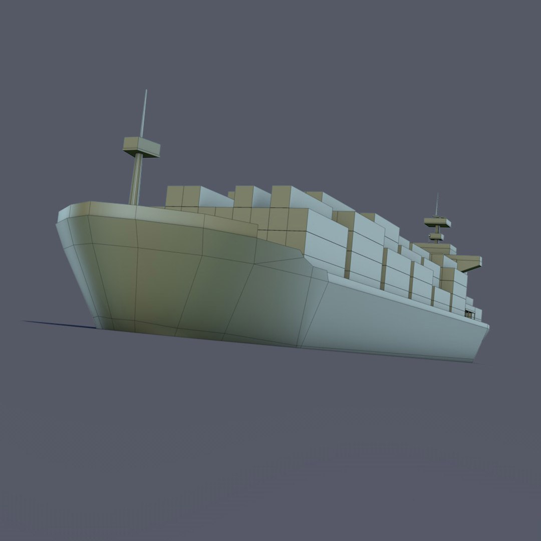 3d Cargo Ship Model