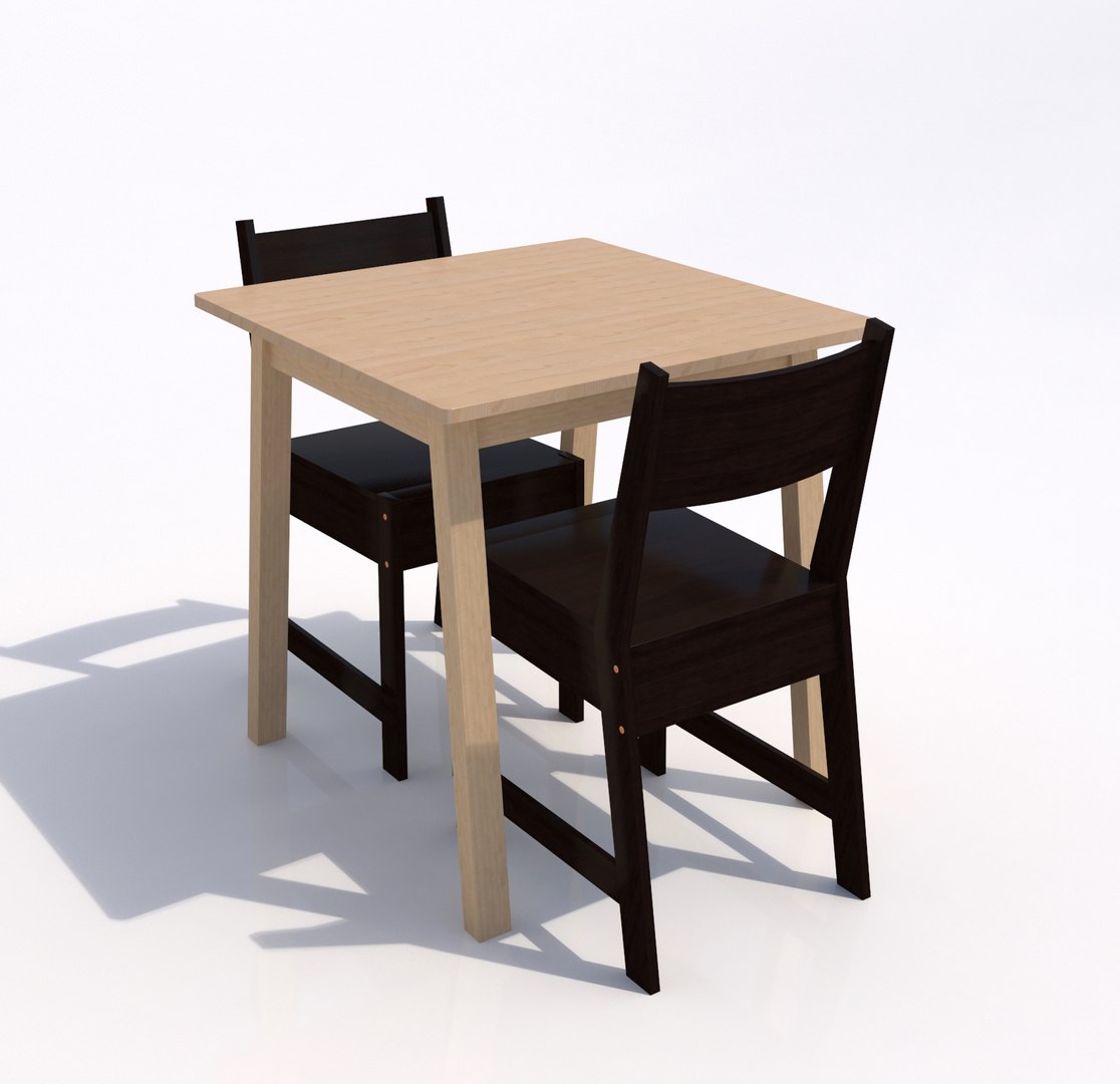 ikea norraker chairs table 3d model
