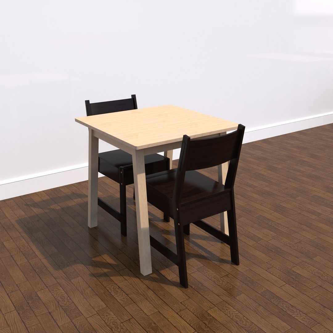 ikea norraker chairs table 3d model