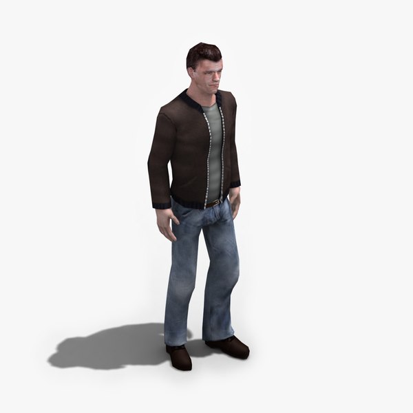 male female realistic man 3d model