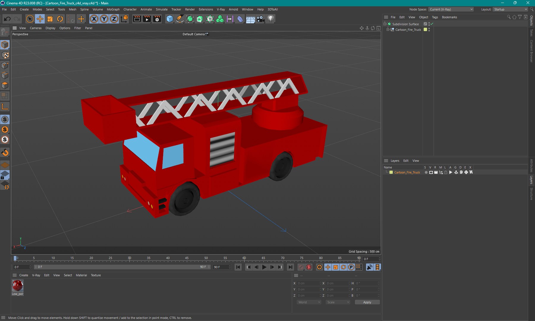 Cartoon Fire Truck 3D - TurboSquid 2418849
