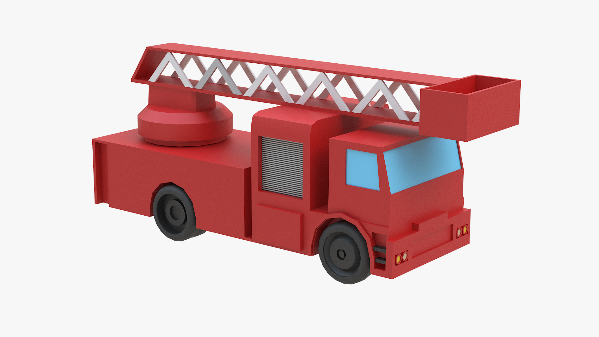 Cartoon Fire Truck 3D - TurboSquid 2418849
