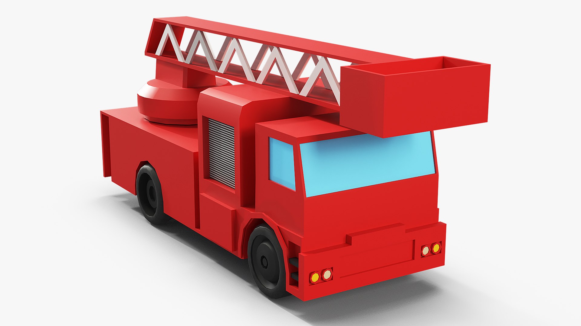 Cartoon Fire Truck 3D - TurboSquid 2418849