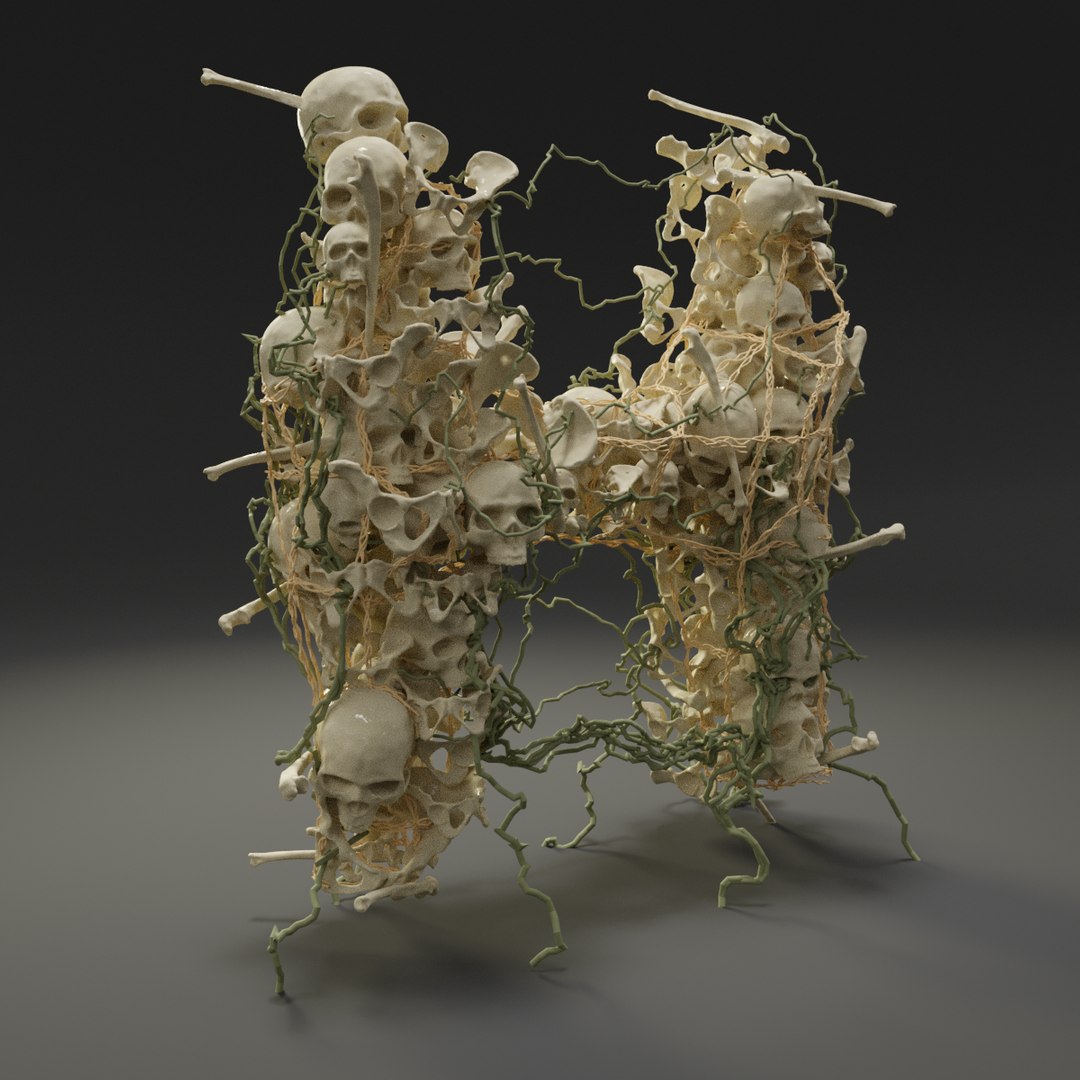 Letter h bones skeleton 3D - TurboSquid 1546135