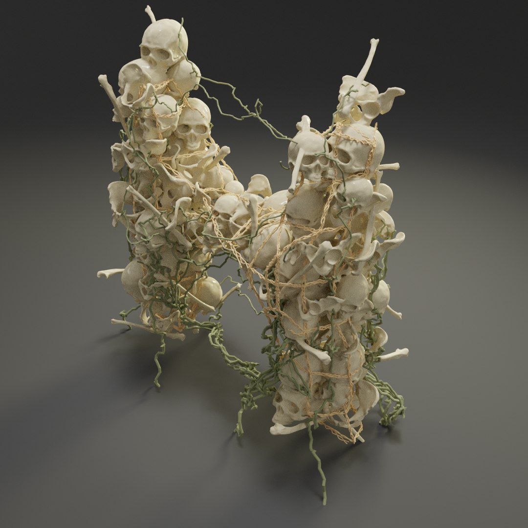 Letter h bones skeleton 3D - TurboSquid 1546135