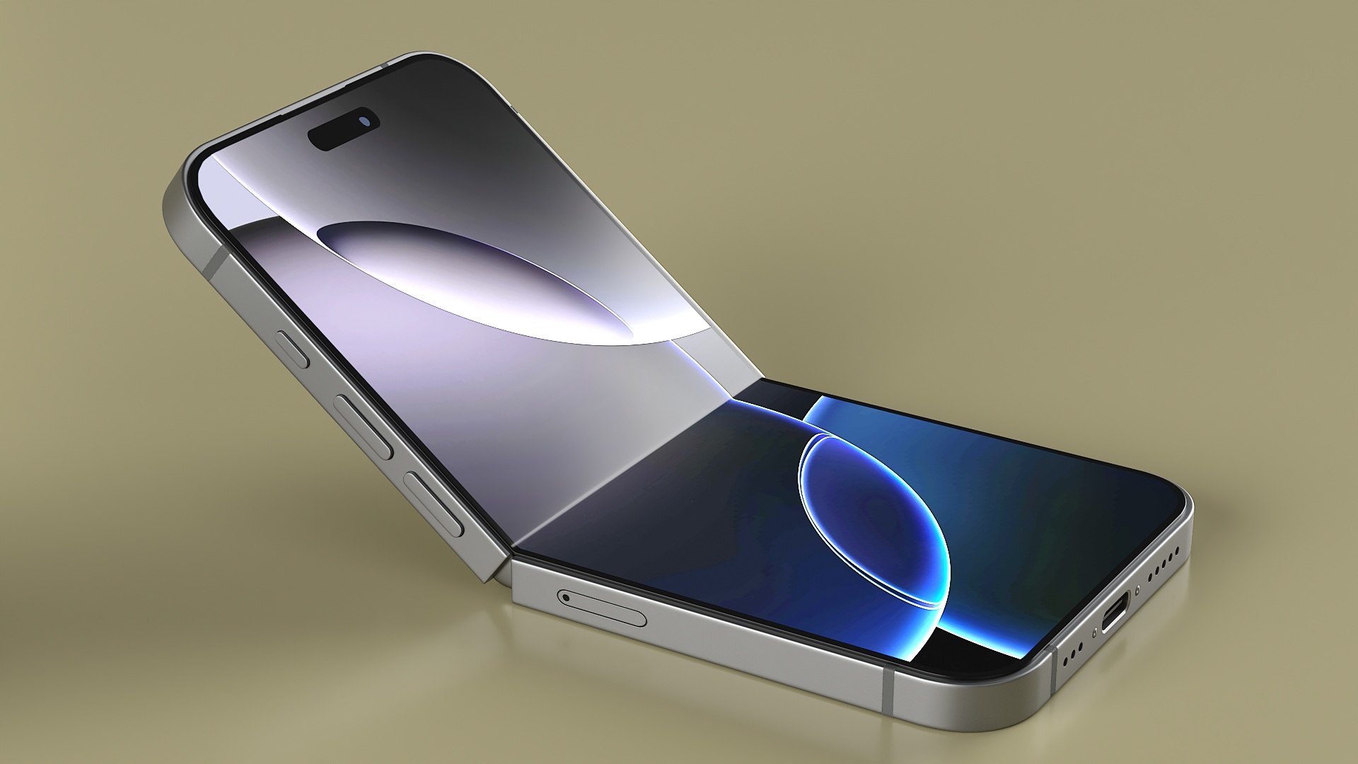 3D Flip Phone Space Gray Rigged For Cinema 4D Model - TurboSquid 2345585