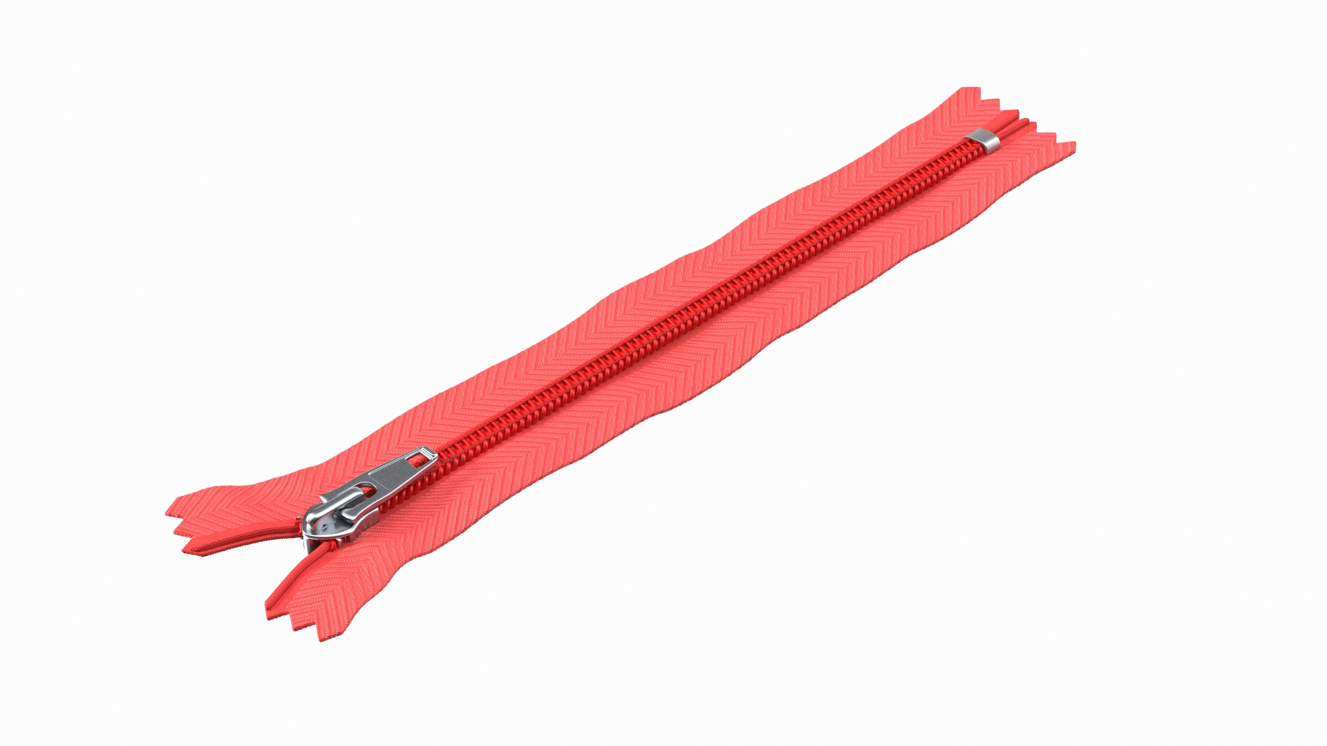 Closed End One Side Nylon Coil Zipper Red Model - TurboSquid 1808624