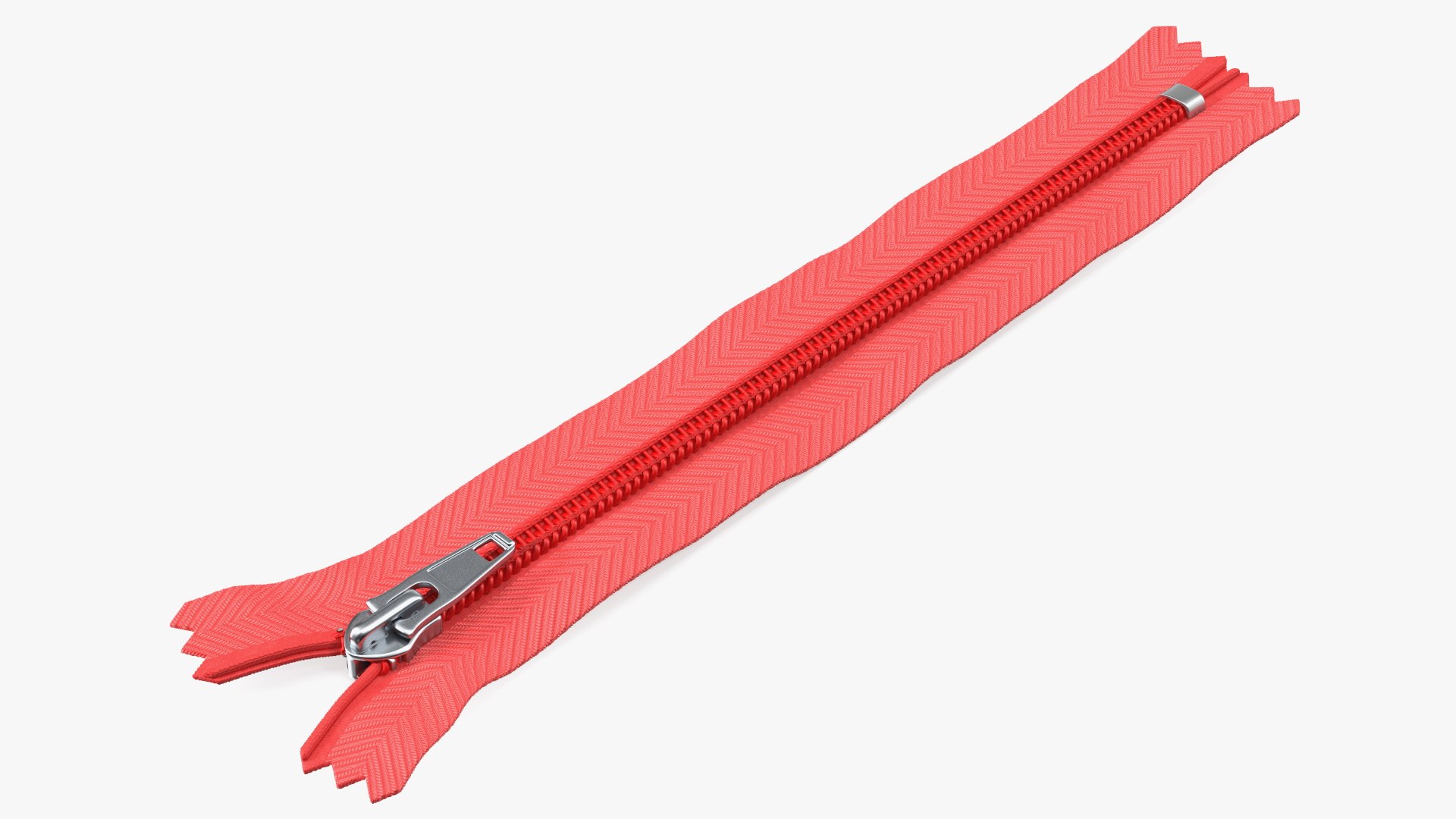 Closed End One Side Nylon Coil Zipper Red model - TurboSquid 1808624