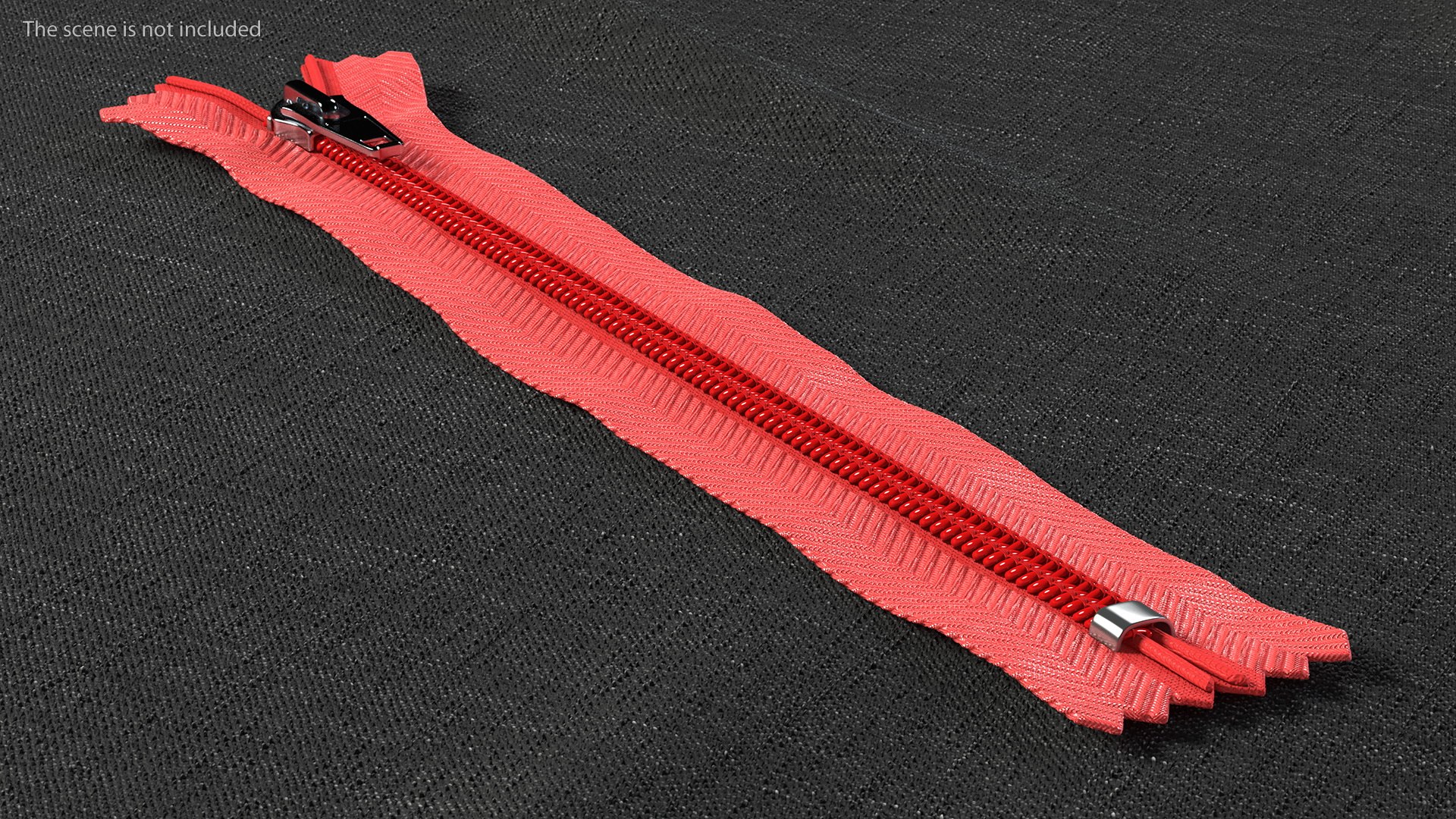 Closed End One Side Nylon Coil Zipper Red Model - TurboSquid 1808624