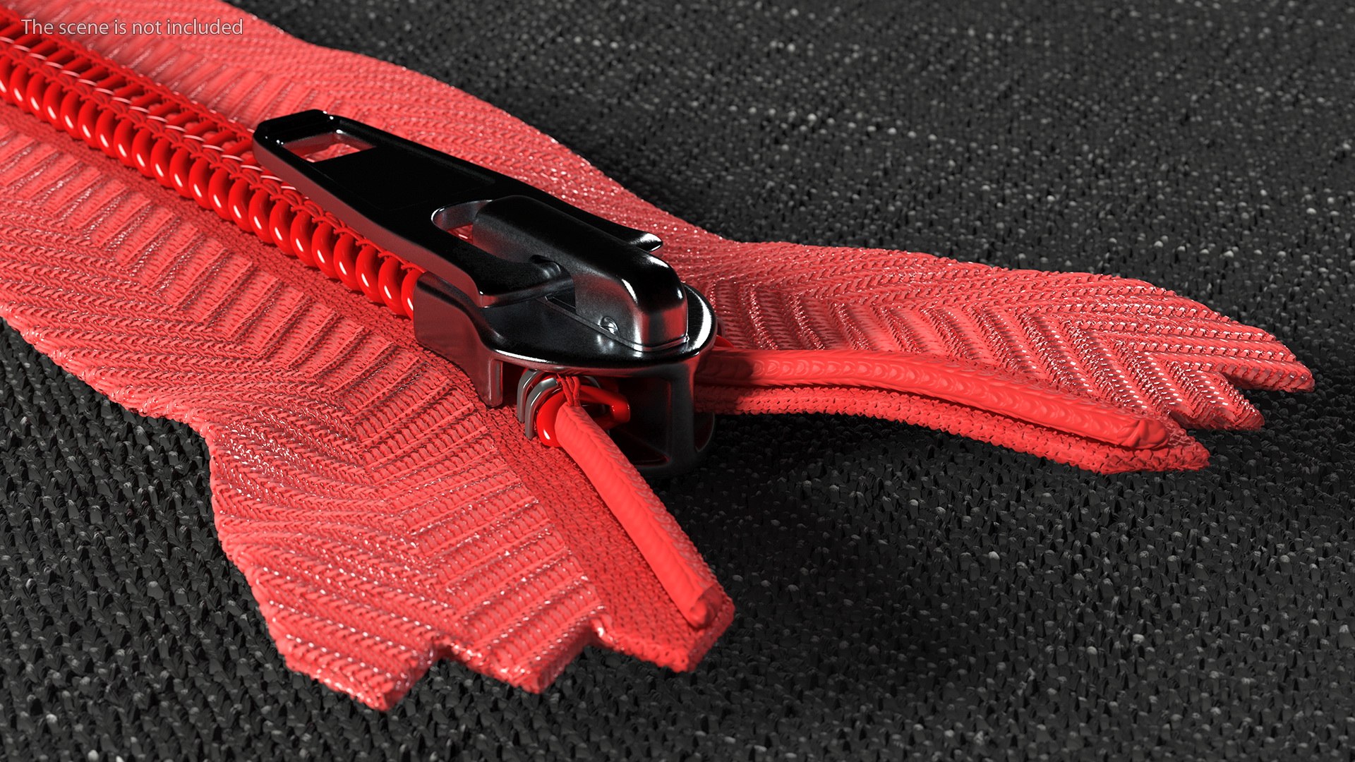 Closed End One Side Nylon Coil Zipper Red Model - TurboSquid 1808624