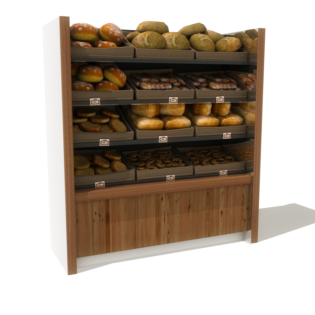 bread shelves obj
