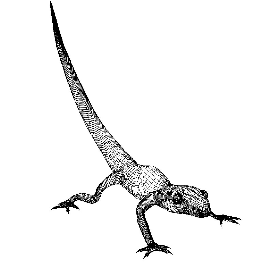 Ground Lizard Rigged - Obj