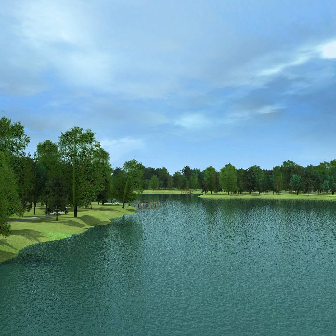 Park Pond Trees Max