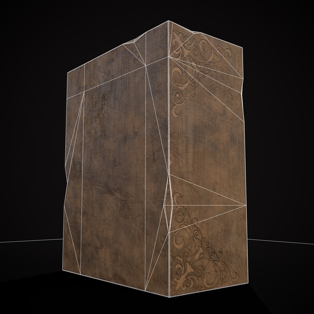 3D Rustic Ornamental Wooden Cabinet - TurboSquid 1968025