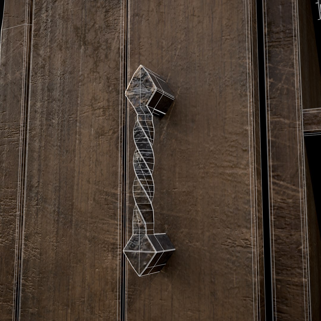 3D Rustic Ornamental Wooden Cabinet - TurboSquid 1968025