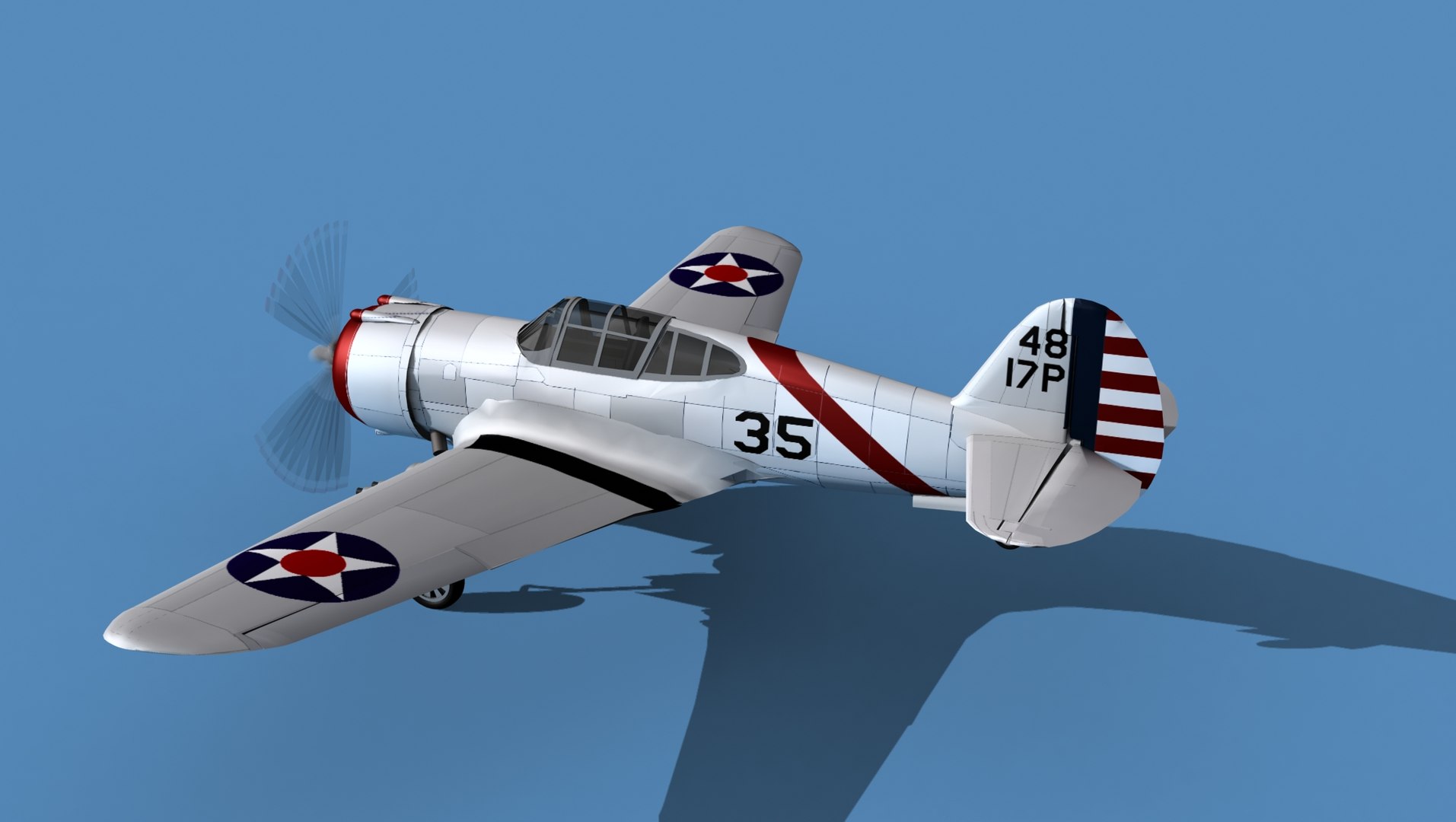 Curtiss P-36C Hawk V04 USAAF 3D - TurboSquid 1914196