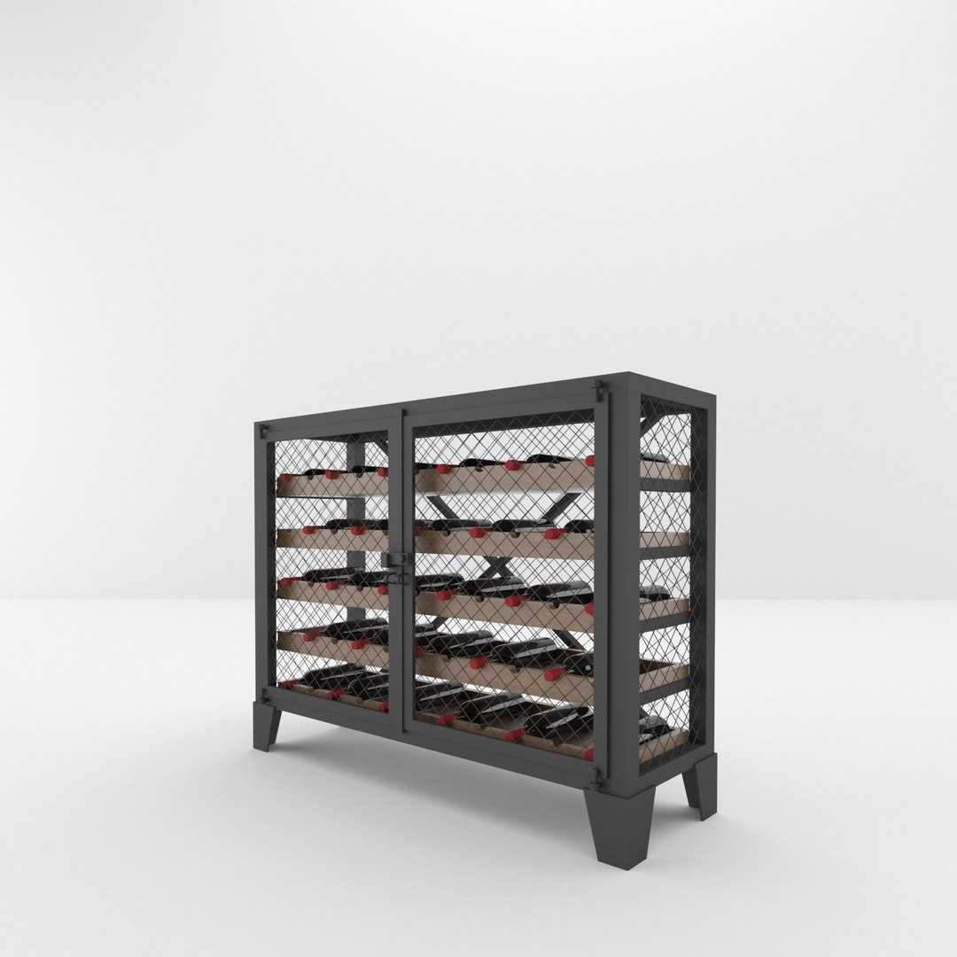 Industrial Wine Rack 3D Model - TurboSquid 1431976