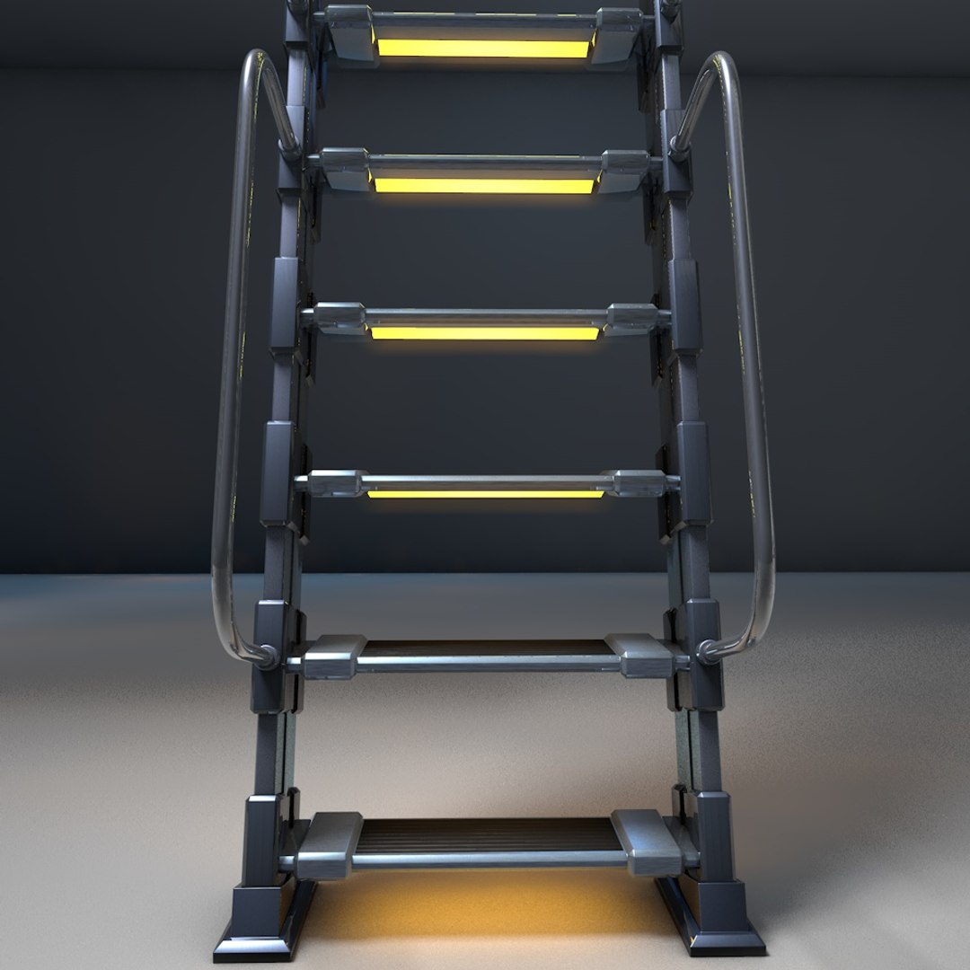 Futuristic ladder 3D model - TurboSquid 1502889
