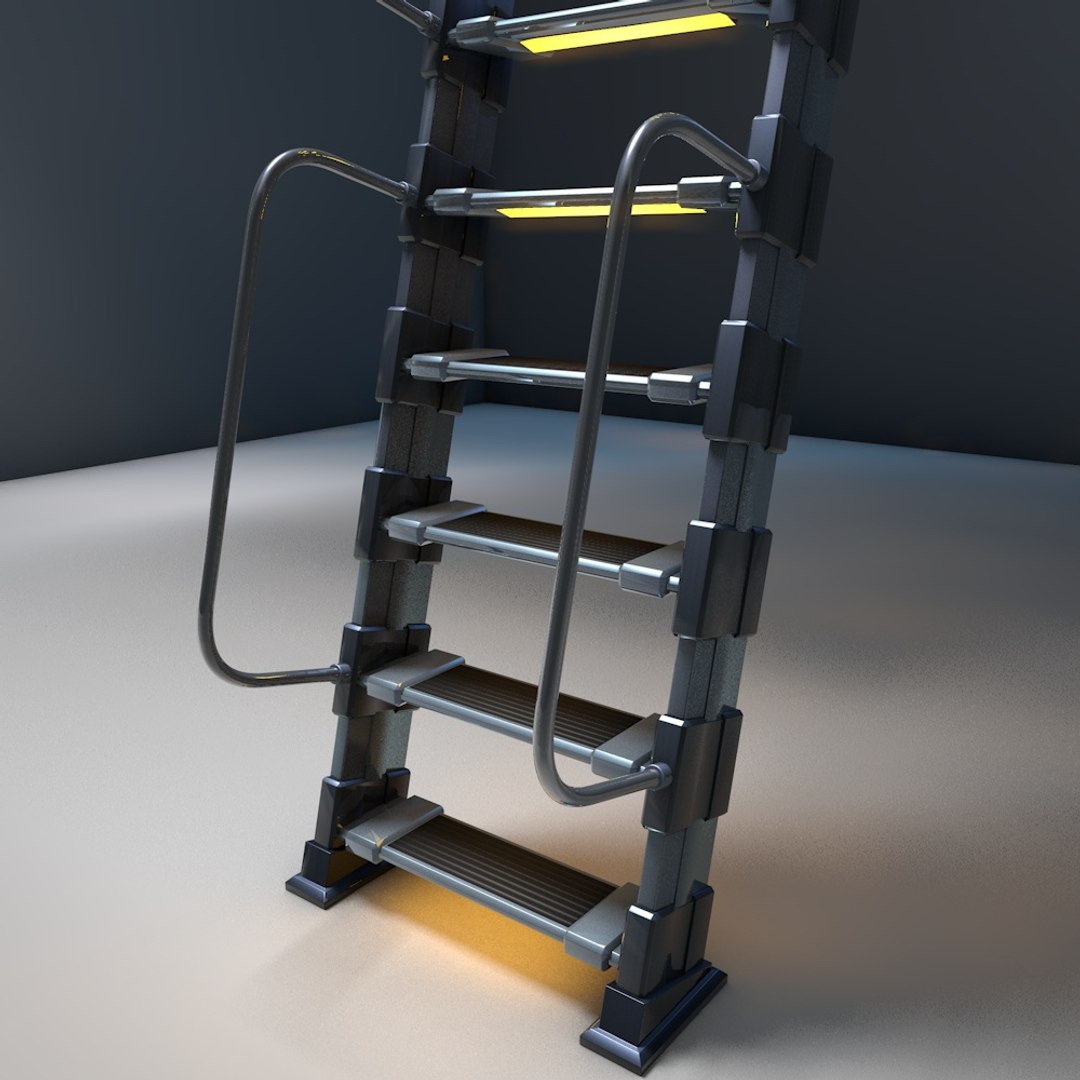 Futuristic ladder 3D model - TurboSquid 1502889