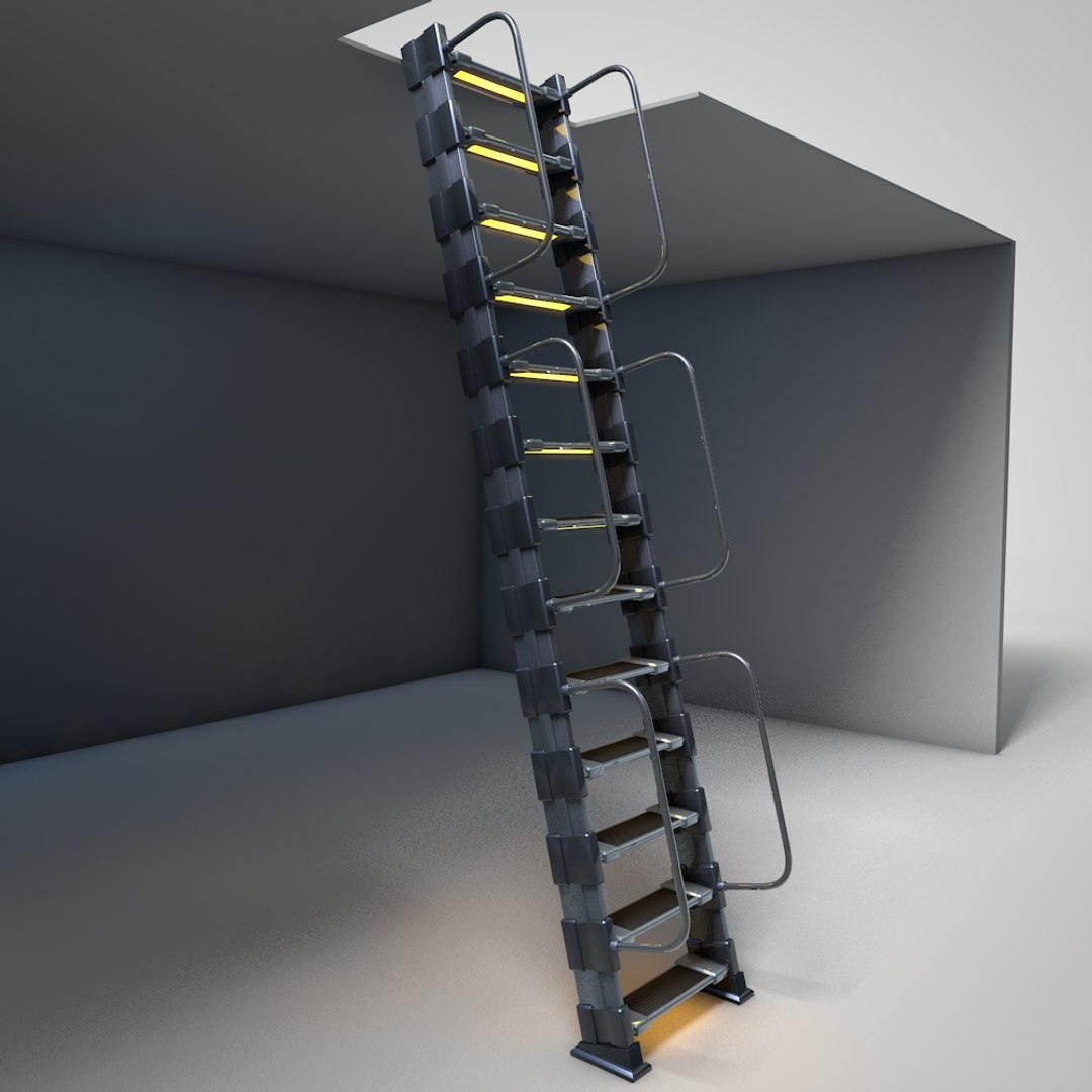 Futuristic ladder 3D model - TurboSquid 1502889