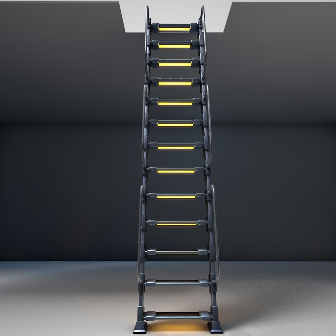 Futuristic ladder 3D model - TurboSquid 1502889