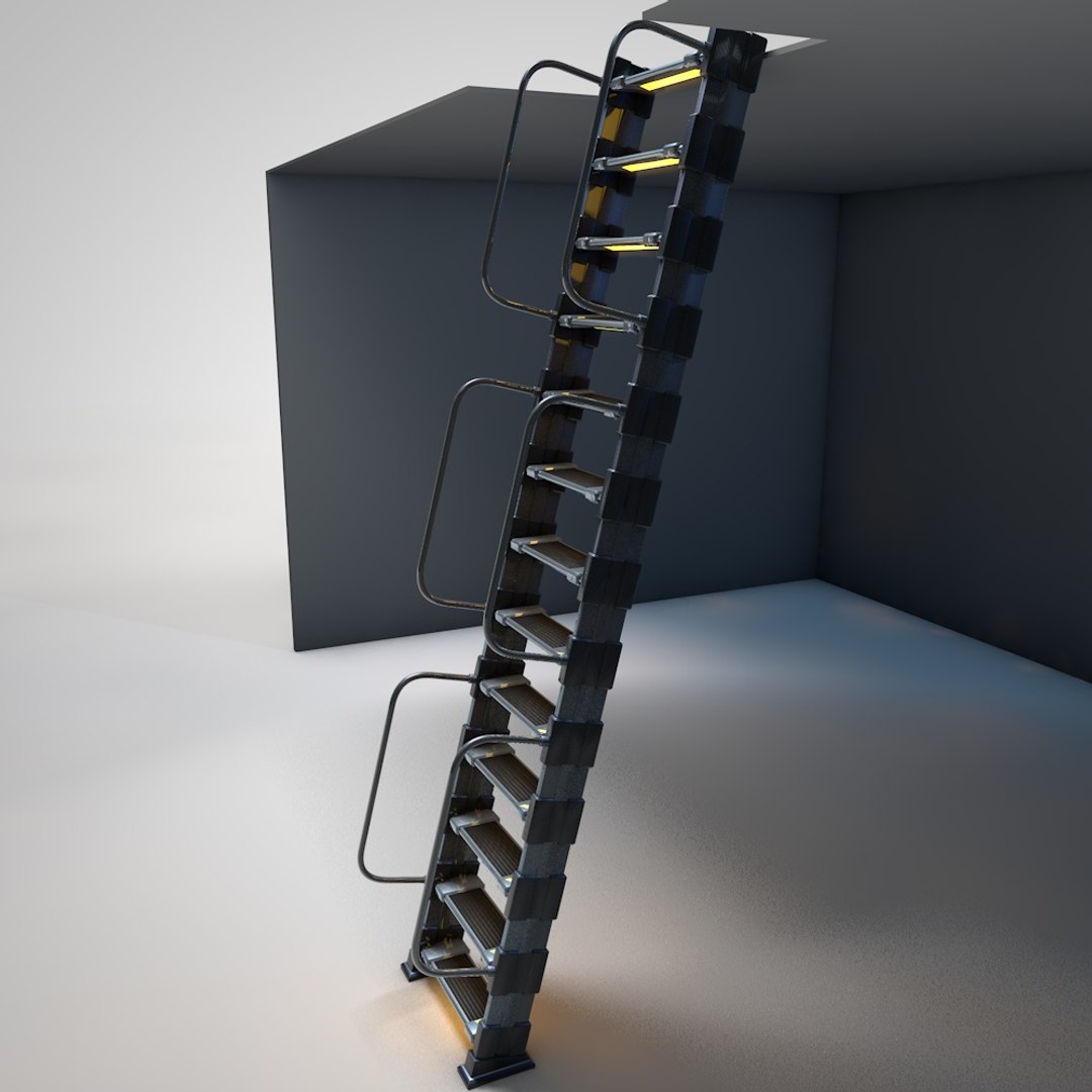 Futuristic ladder 3D model - TurboSquid 1502889