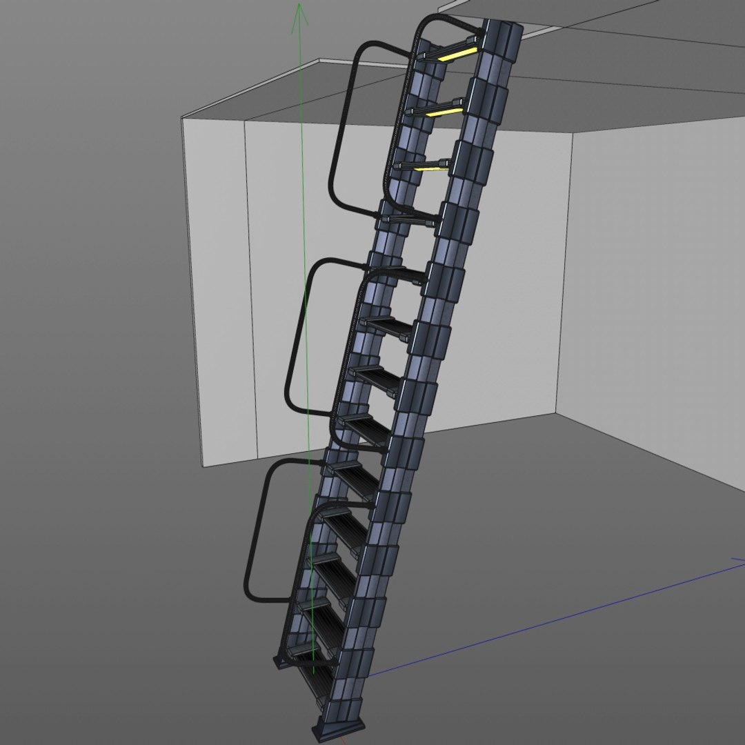 Futuristic ladder 3D model - TurboSquid 1502889