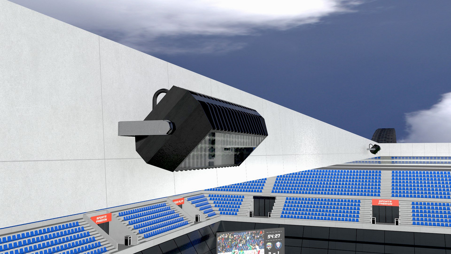 Modern stadium for soccer- us football and rugby 3D model - TurboSquid ...