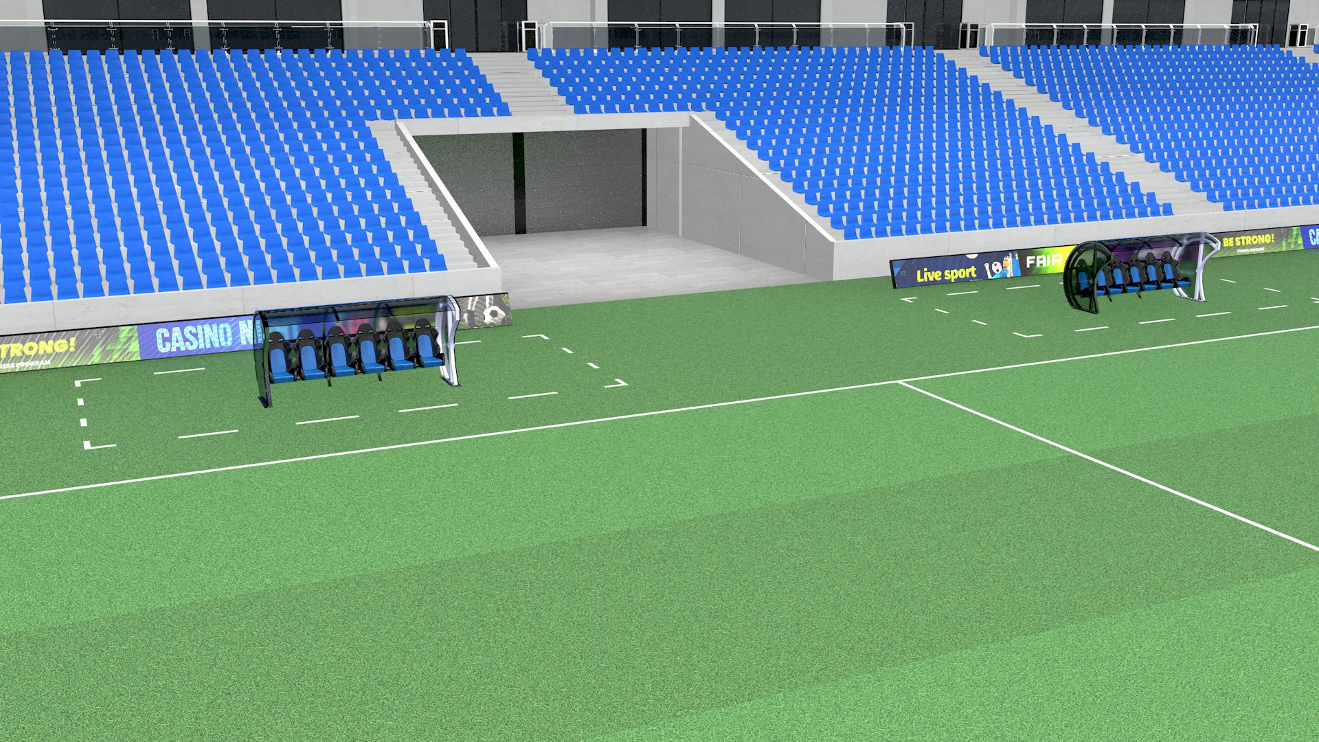 Modern stadium for soccer- us football and rugby 3D model - TurboSquid ...