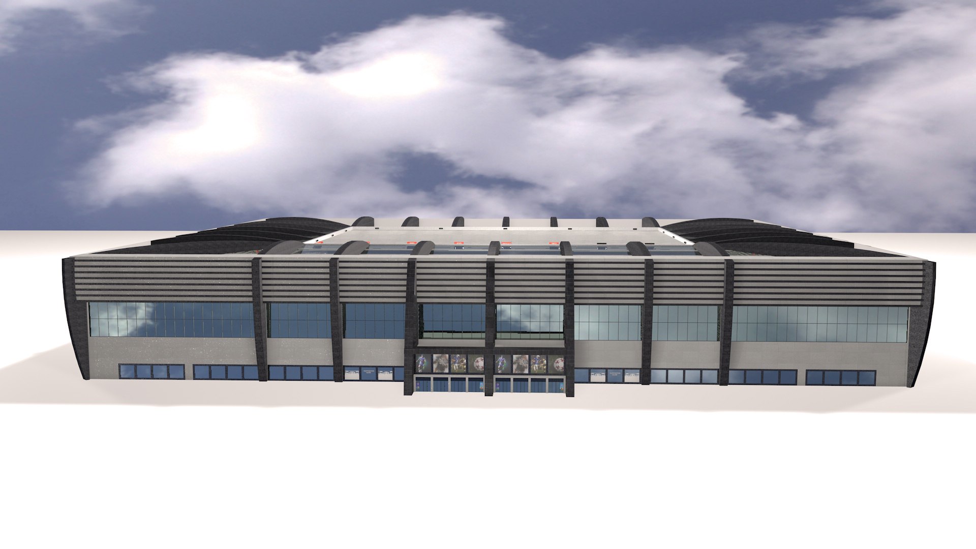 Modern stadium for soccer- us football and rugby 3D model - TurboSquid ...