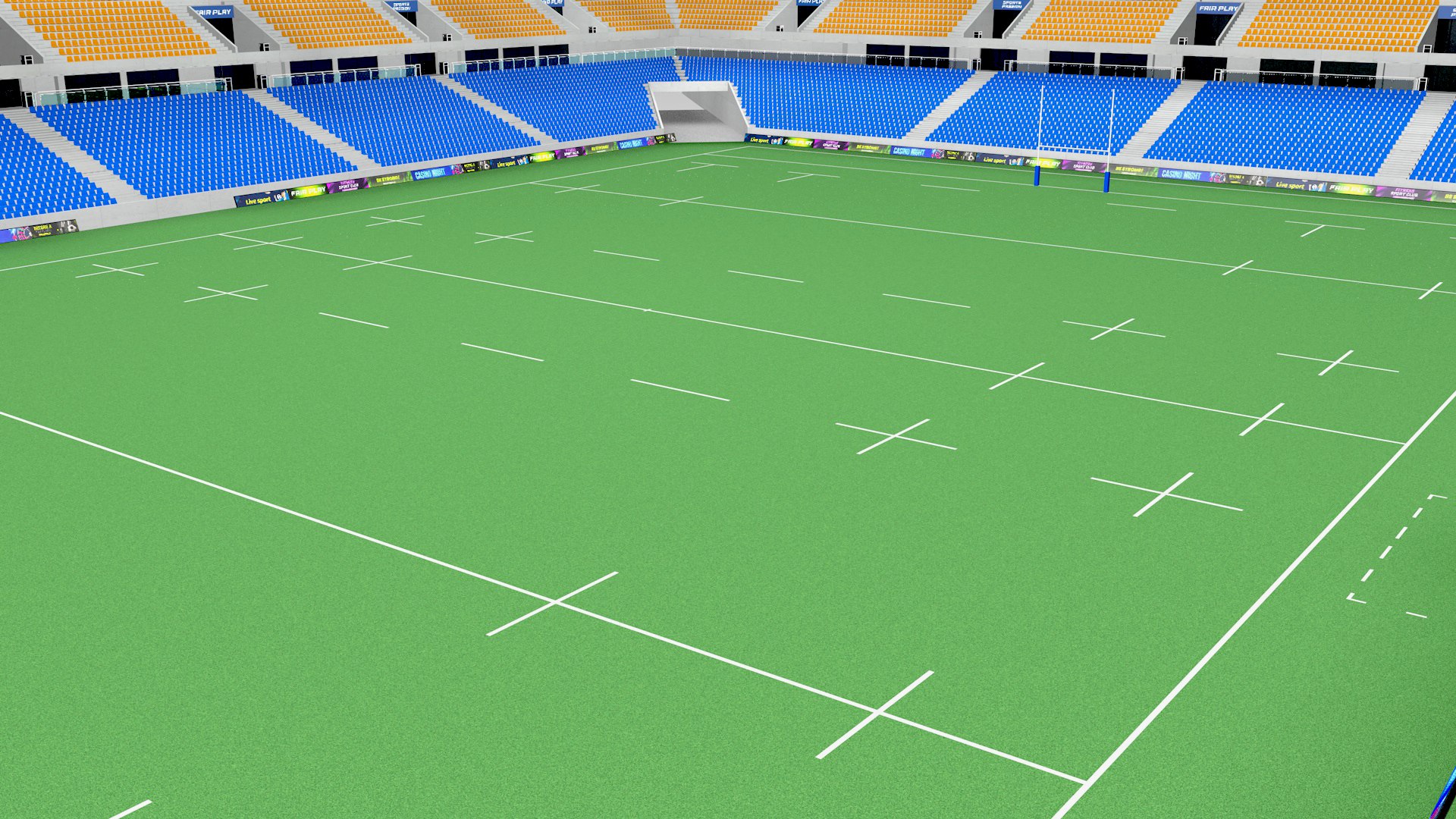 Modern stadium for soccer- us football and rugby 3D model - TurboSquid ...
