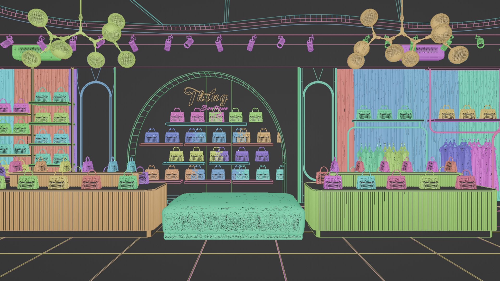 Clothing Store - Modern Style Blender - Fbx - Obj 3D model - TurboSquid ...