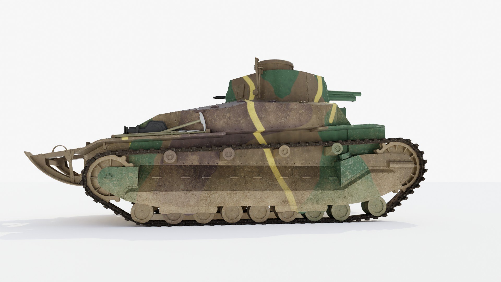 Tank type 89 3D model - TurboSquid 1549370