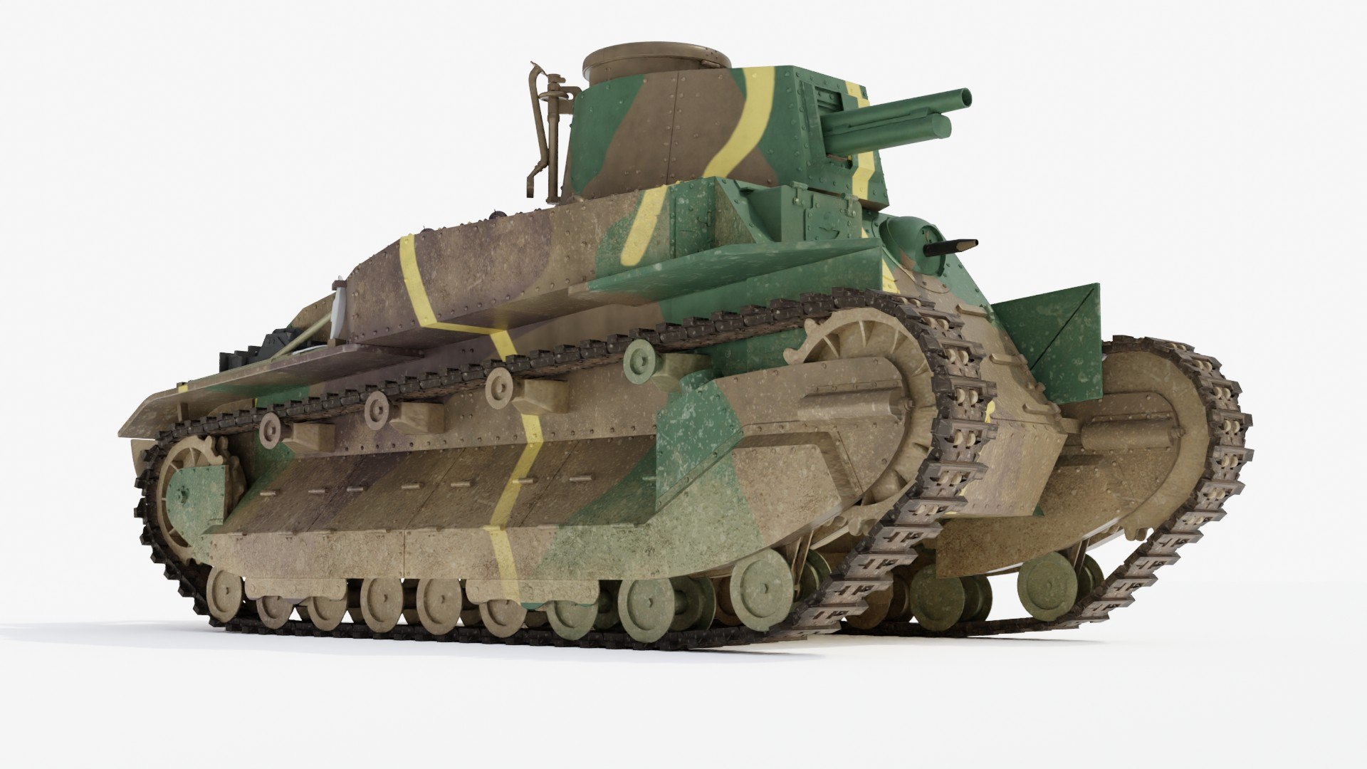 Tank type 89 3D model - TurboSquid 1549370