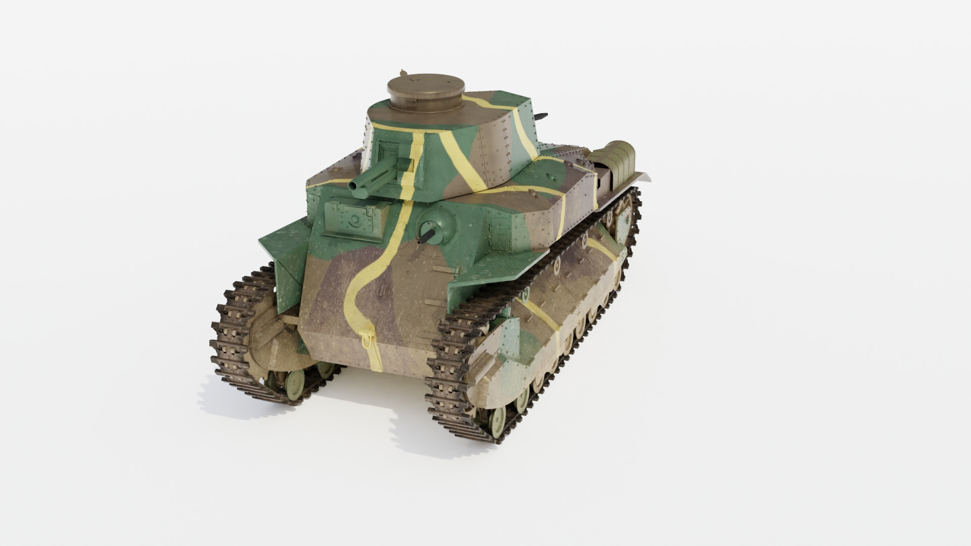 Tank type 89 3D model - TurboSquid 1549370