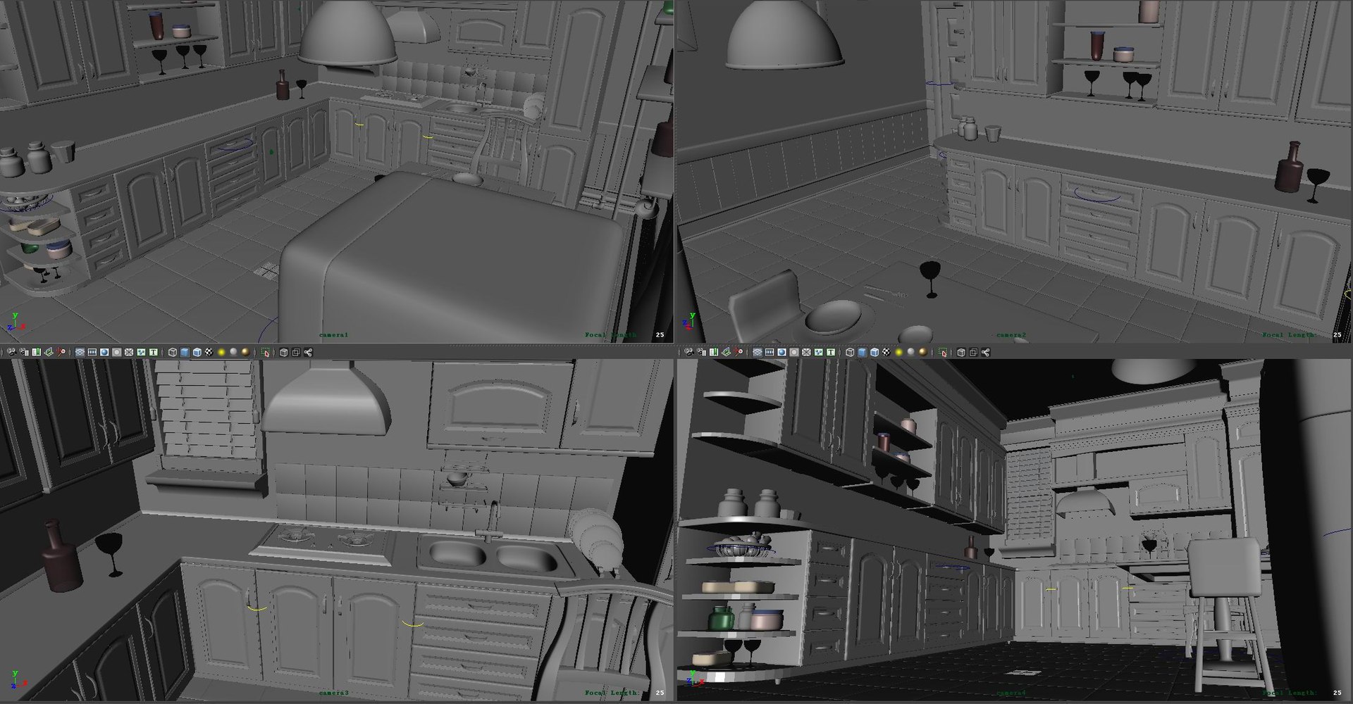 Cartoon Kitchen 3D Model - TurboSquid 1469946