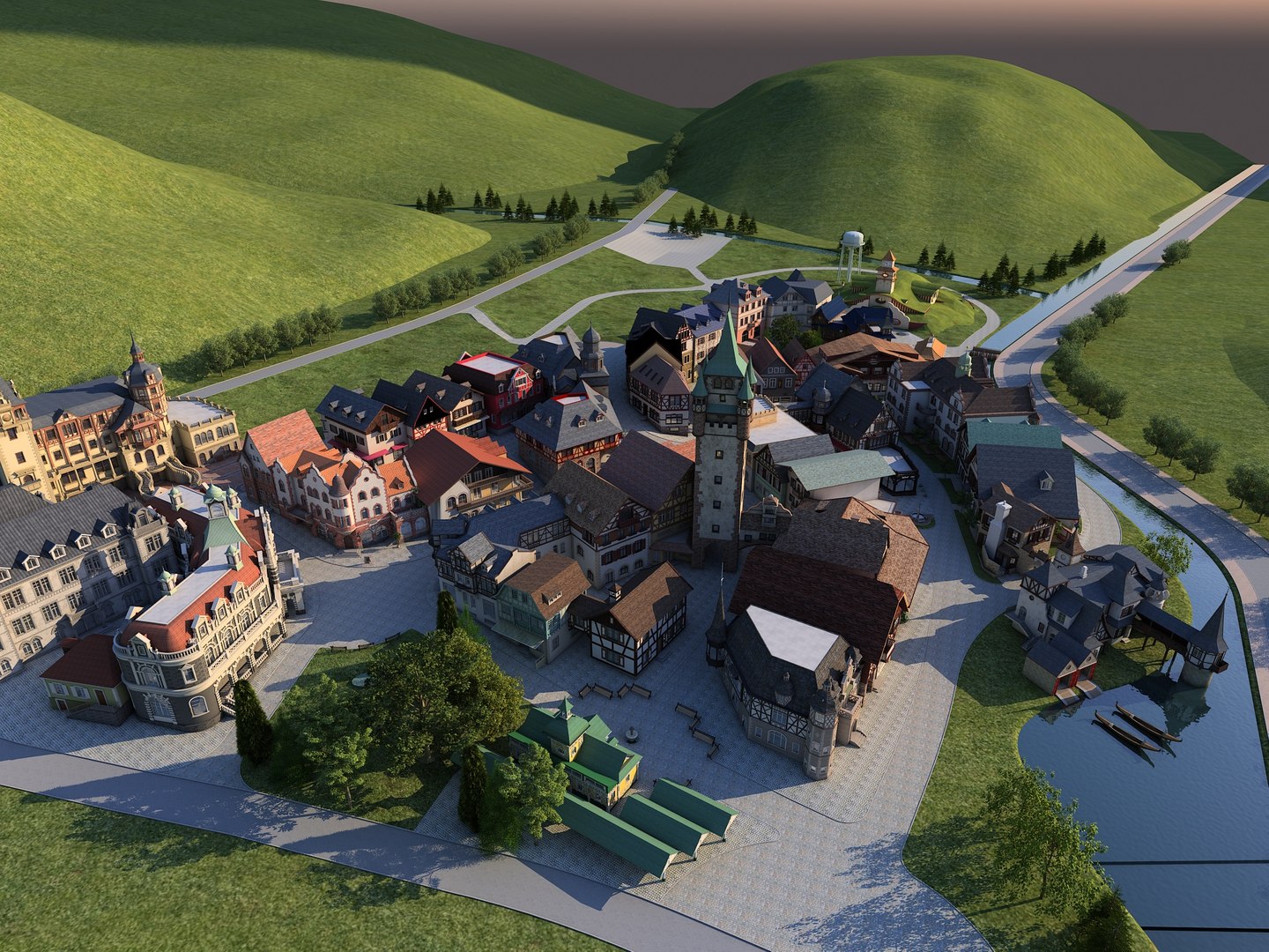 3D model European Town - TurboSquid 1915140