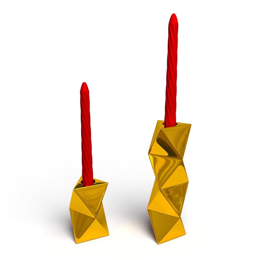 3D Candlesticks Candles Model - TurboSquid 1594510