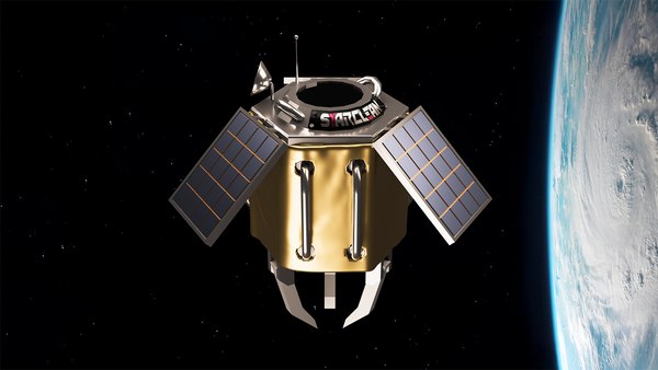 modelo 3d Satélite de ciencia ficción de baja poligonización: nave ...