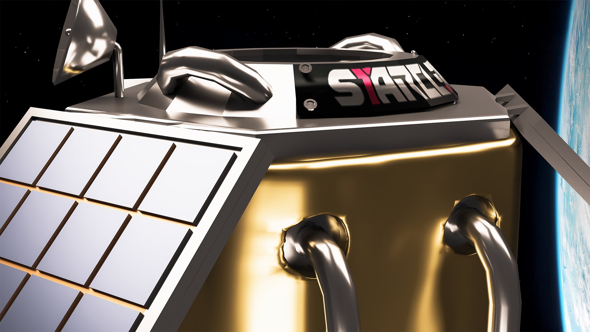 Low Poly Sci-Fi Satellite Drone - Modular Spacecraft With Robotic Claws ...