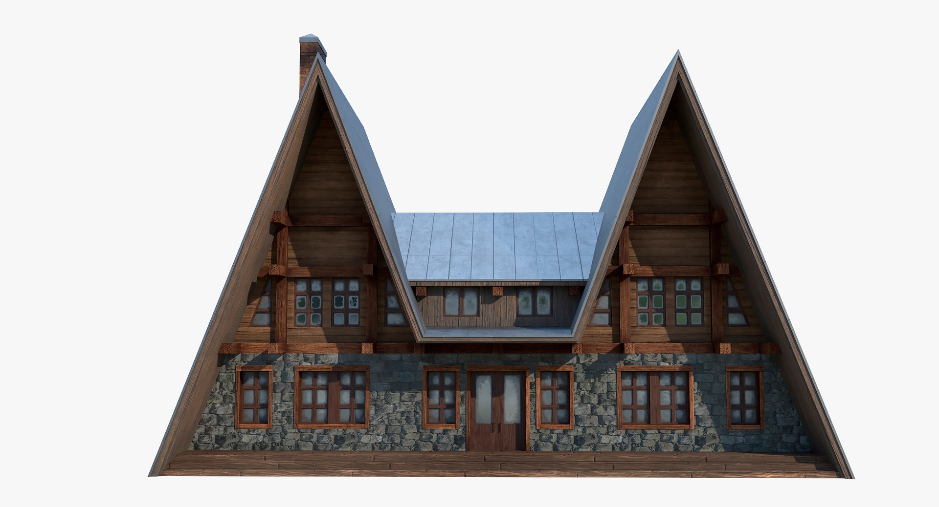 3D Chalet Model - TurboSquid 1421437