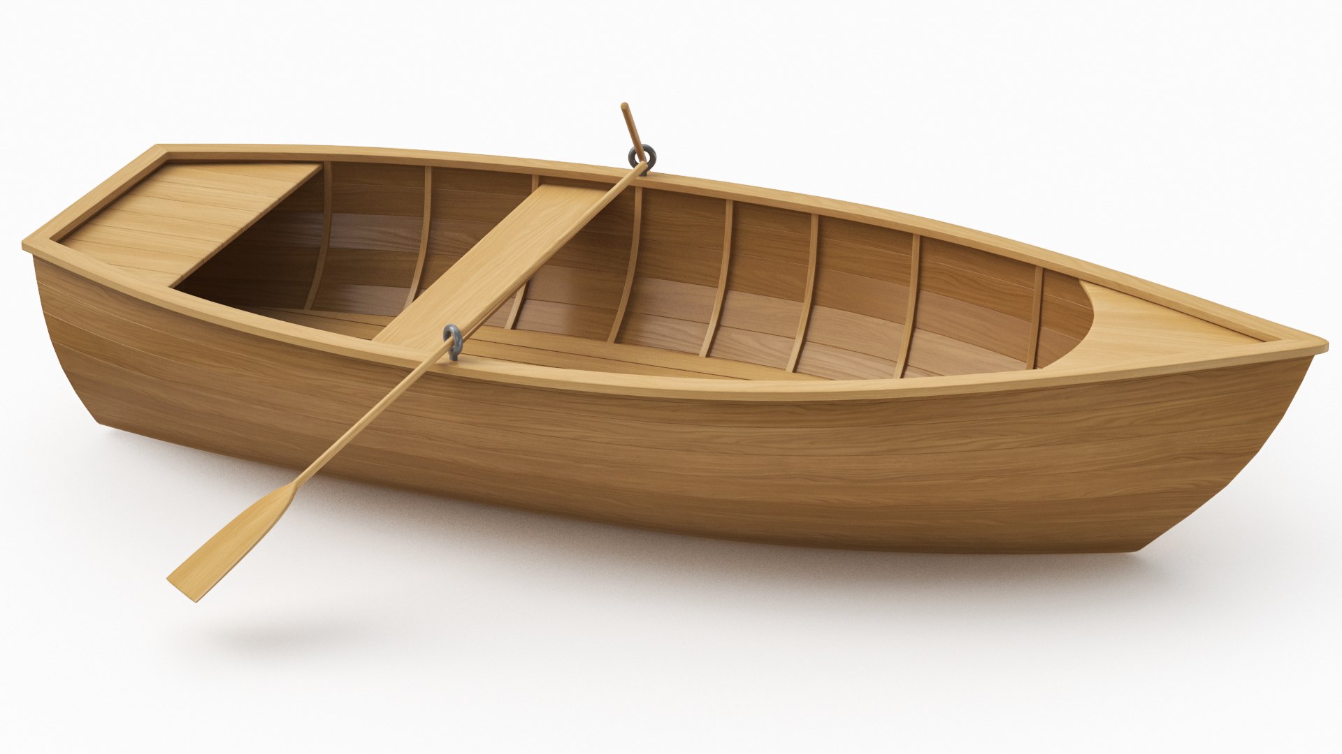 3D Wooden Rowboat 02 - TurboSquid 2121093