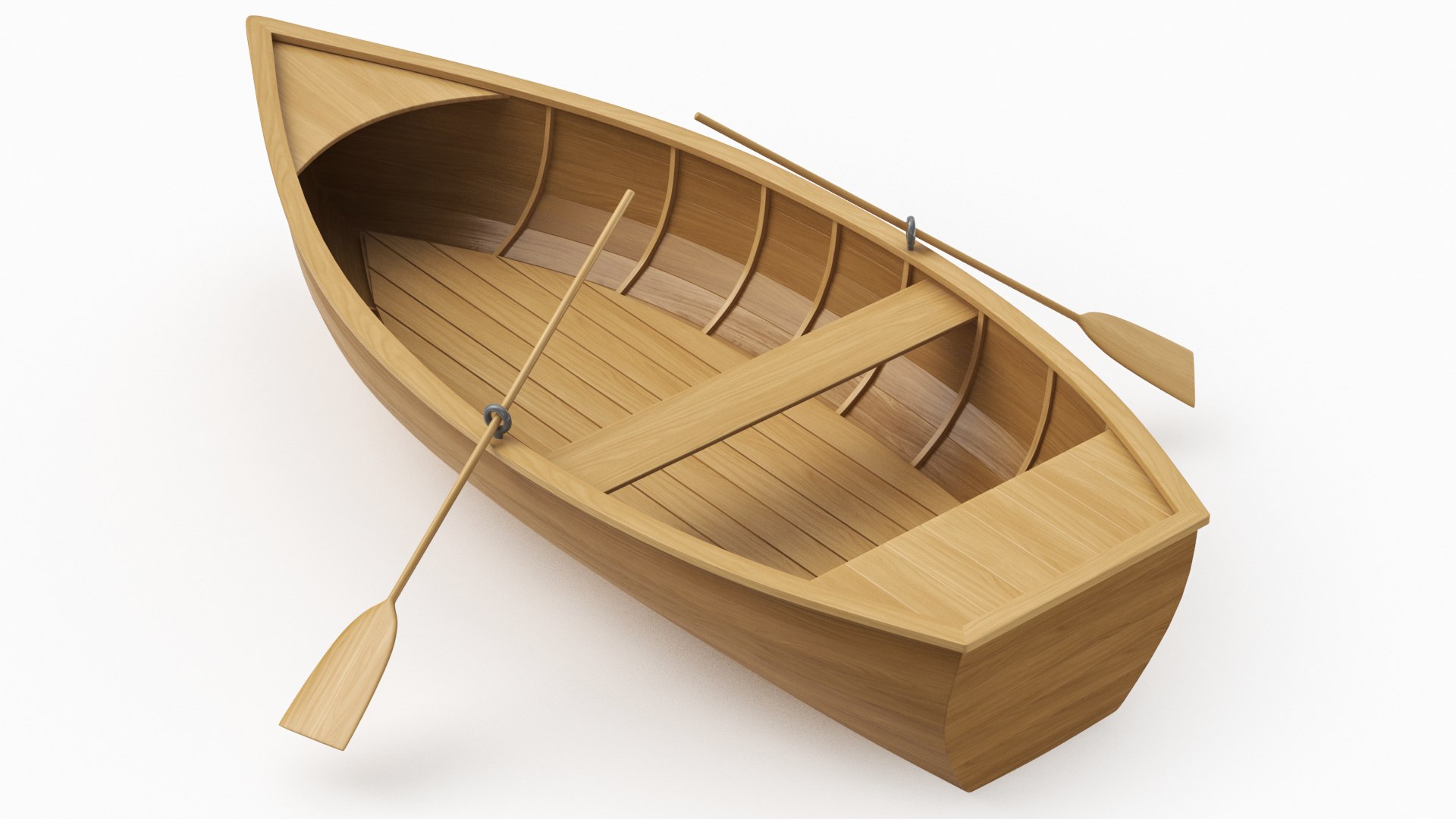3D Wooden Rowboat 02 - TurboSquid 2121093