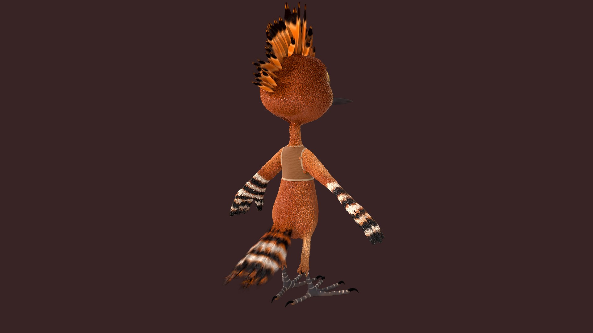 Cartoon Hoopoe Rigged Model - TurboSquid 2006848