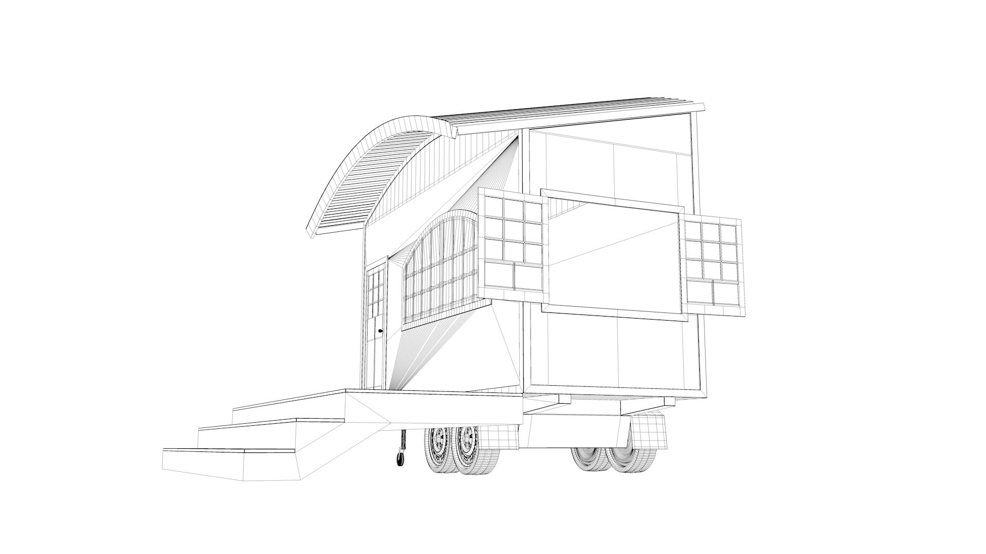 Home Mobile Trailer Tiny 3D Model - TurboSquid 1664410