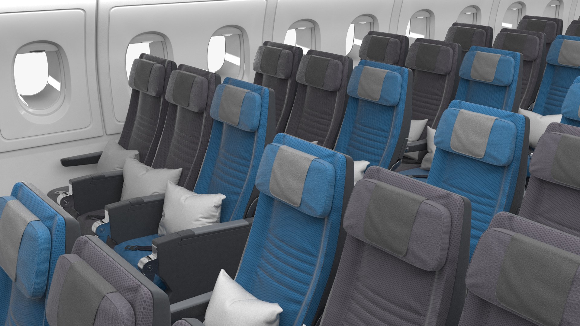 Economy Class Interior Singapore 3D Model - TurboSquid 1492215