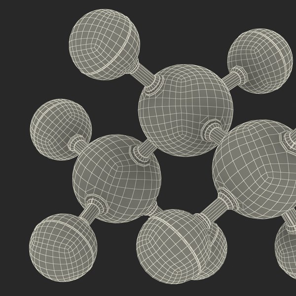 3d model of propane molecule