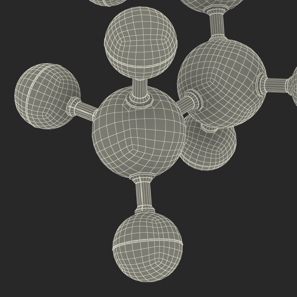 3d model of propane molecule