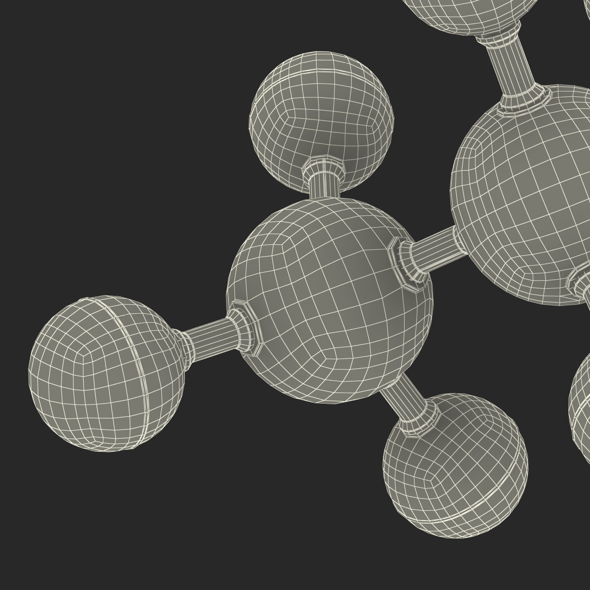 3d model of propane molecule
