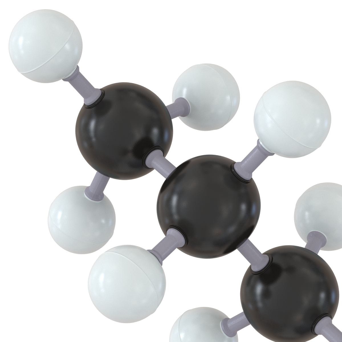 3d model of propane molecule